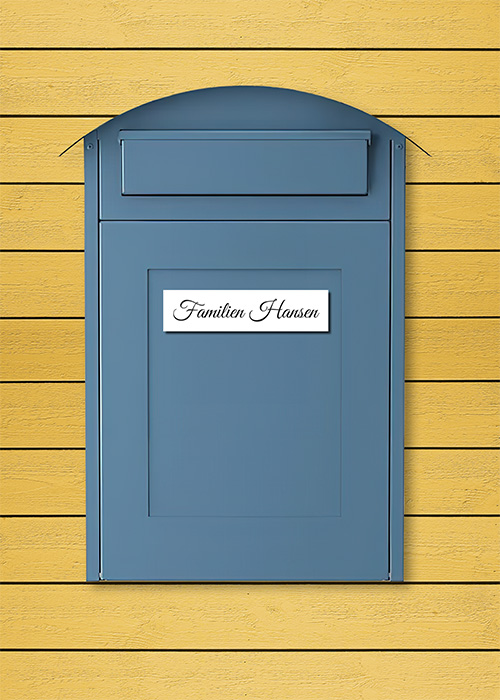 Postkasseskilt Vit En Rad - Vendoprint